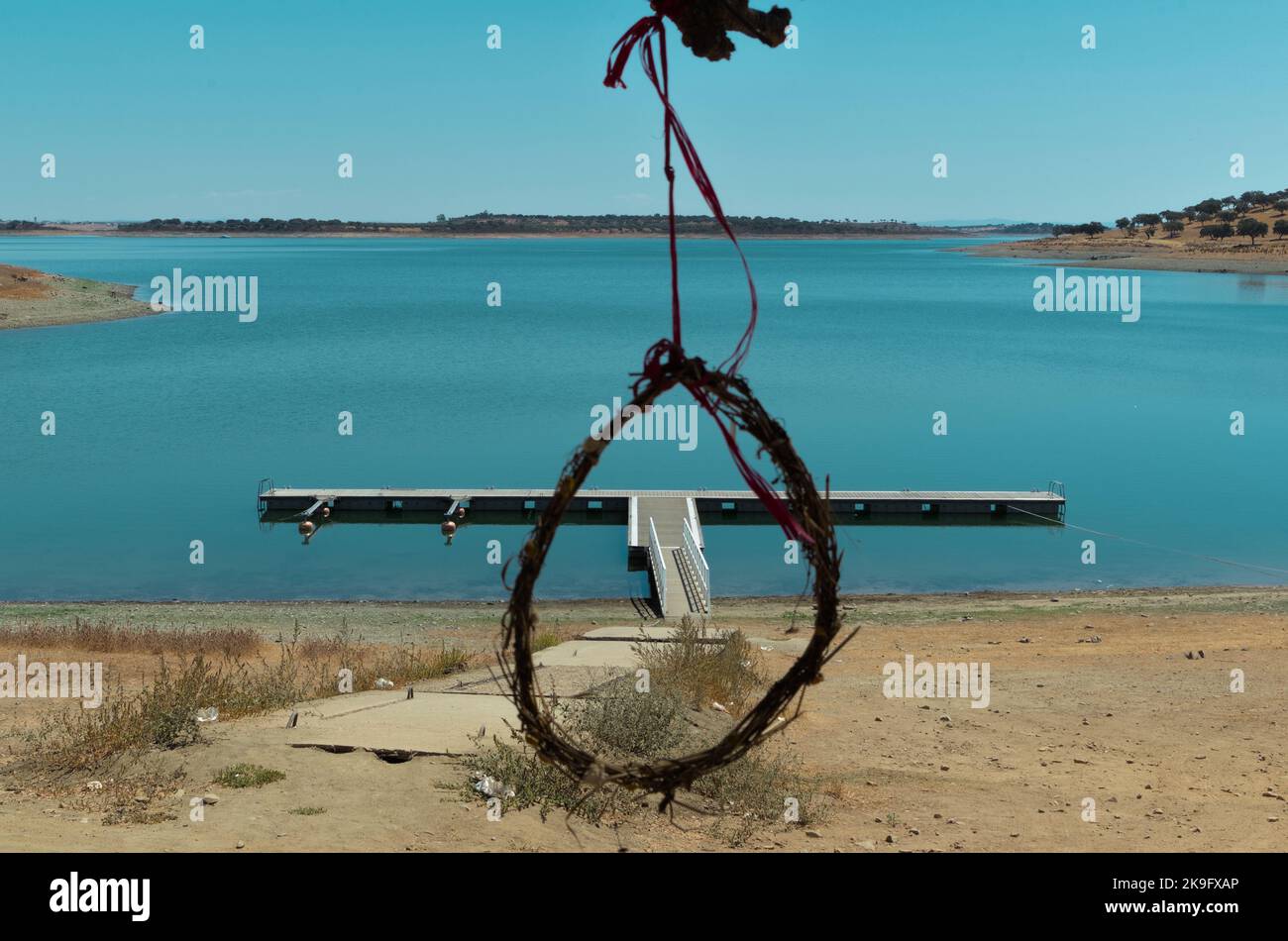 Lake of Campinho from the Alqueva Dam in Campinho, Alentejo, Portugal ...