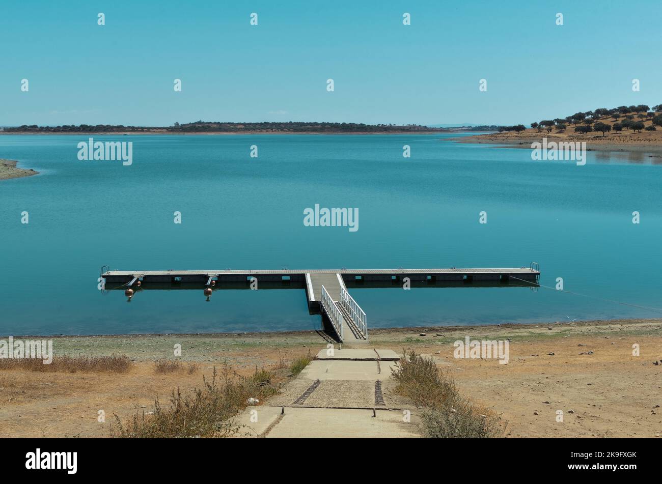 Lake of Campinho from the Alqueva Dam in Campinho, Alentejo, Portugal ...