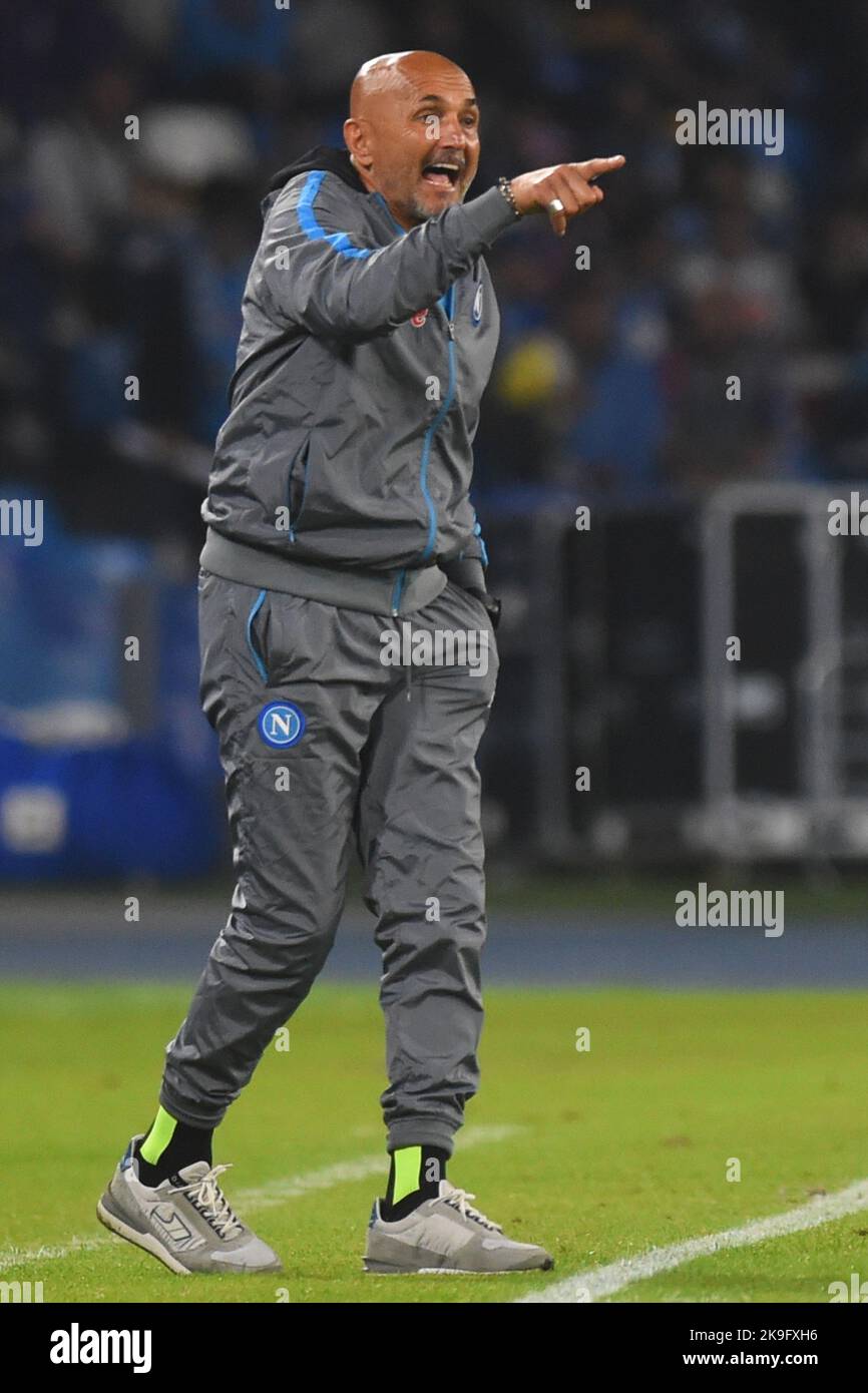 Naples, Italy. 26th Oct, 2022. Luciano Spalletti Manager of SSC Napoli ...