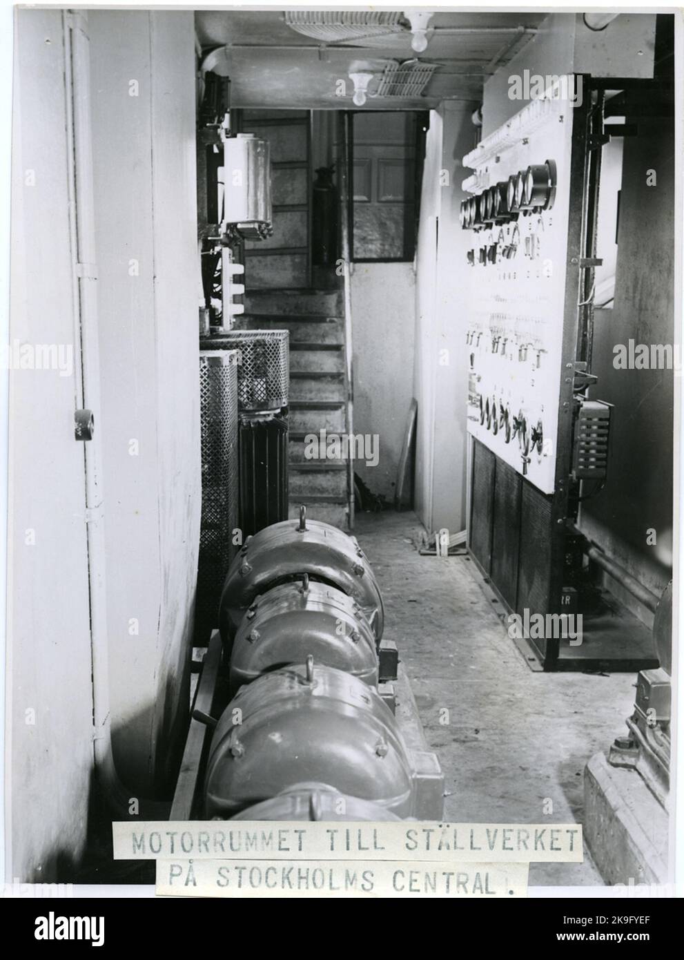The engine room for the switchgear at Stockholm Central Stock Photo - Alamy