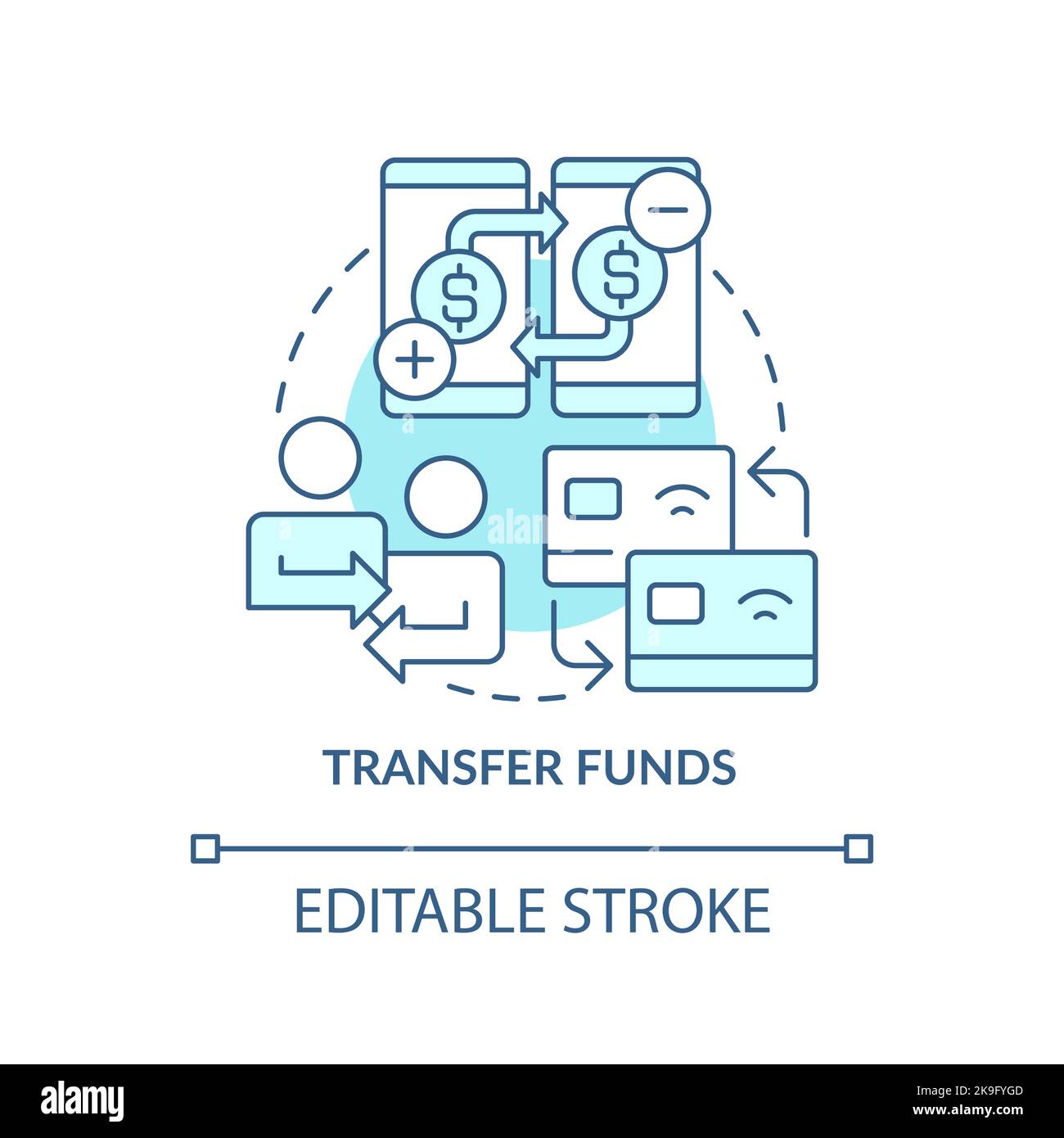 Electronic fund transfer concept Stock Vector Images - Alamy