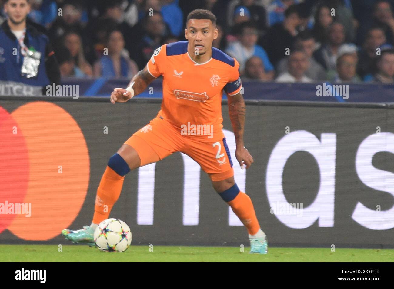 Naples, Italy. 26th Oct, 2022. James Tavernier Rangers Football Club in ...