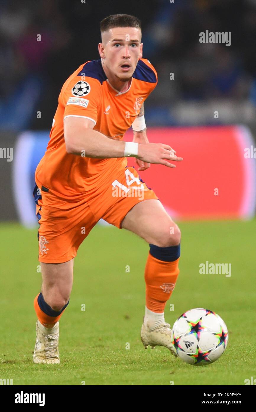 Naples, Italy. 26th Oct, 2022. Ryan Kent Rangers Football Club in ...