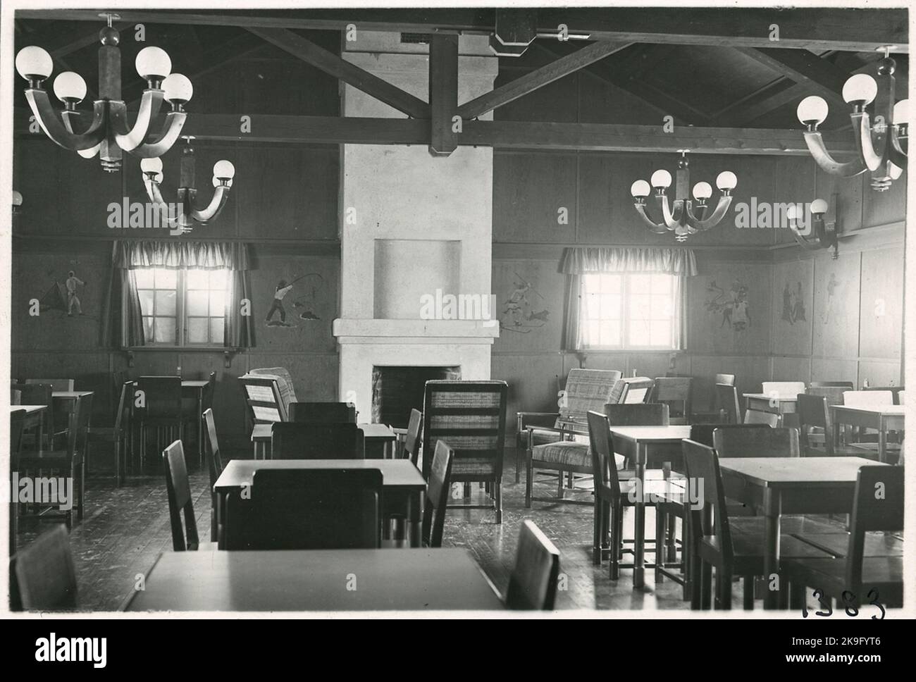 Interior from the Kaffestugan restaurant, Storlien Stock Photo - Alamy