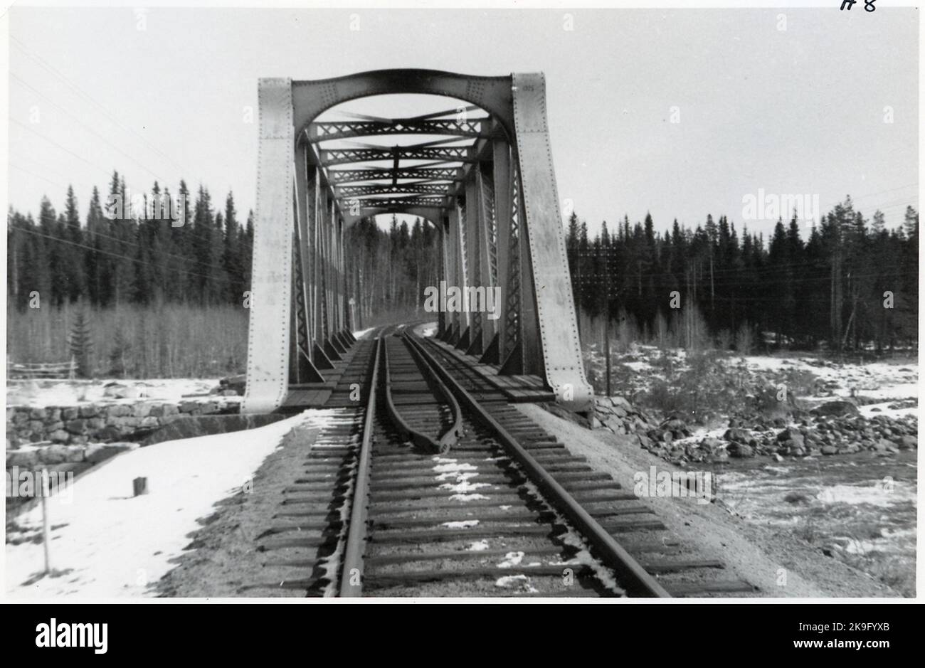 The bridge over Ljungan on the line between Östavall and Alby Stock ...