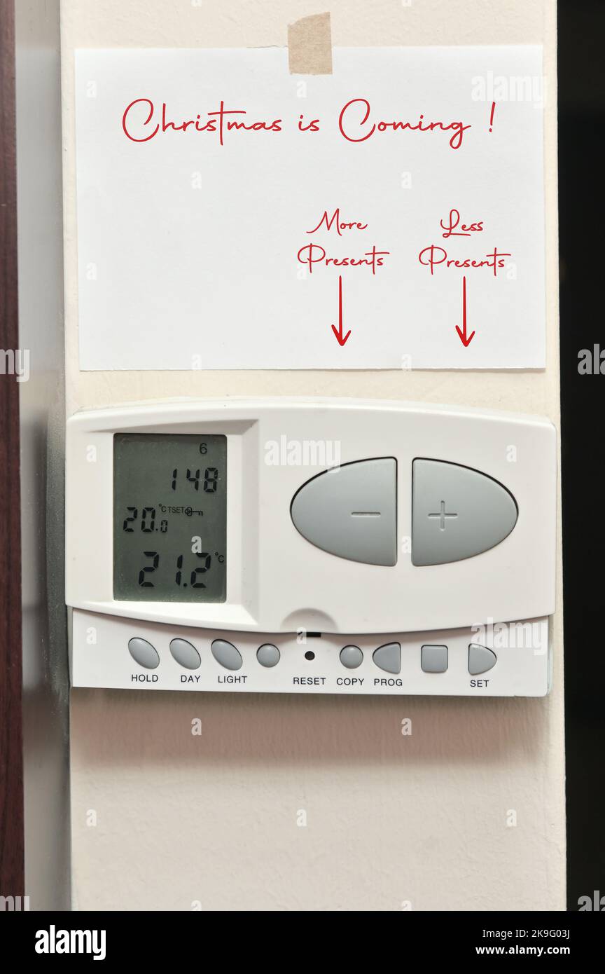 Concept Choice Adjusting Room Temperature On Digital Thermostat Stock ...
