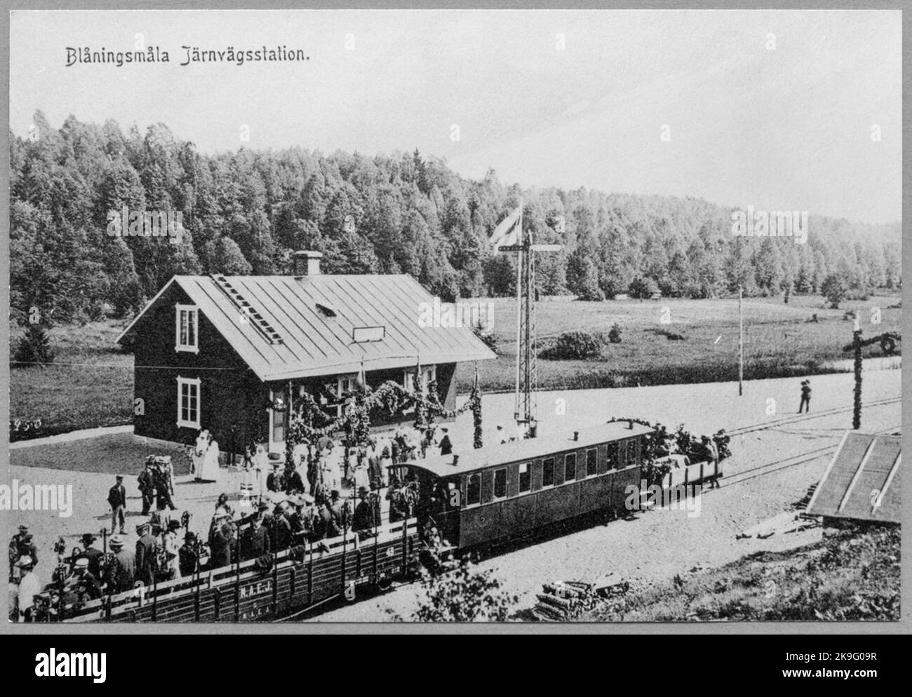 Blue station station Stock Photo - Alamy