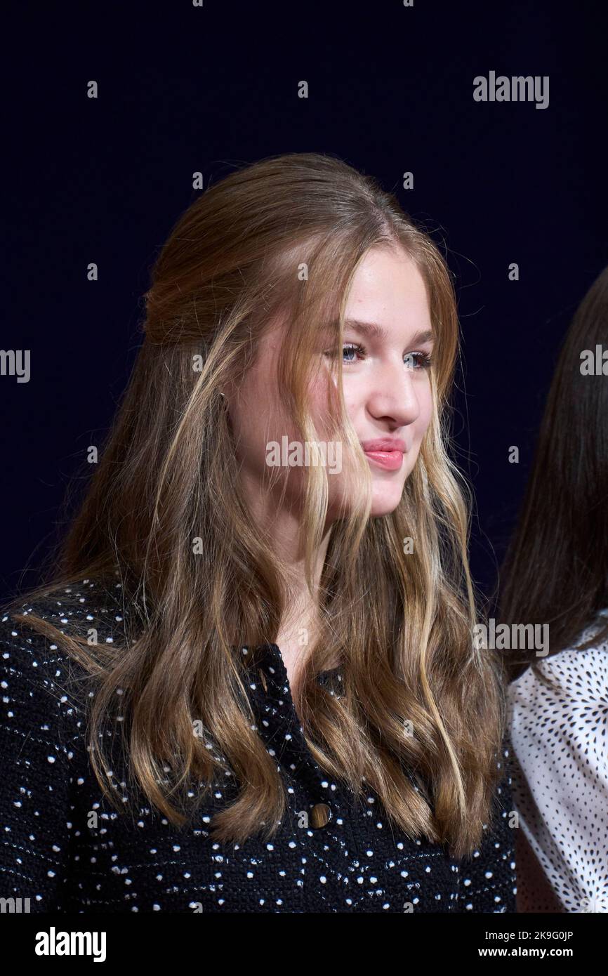 Oviedo, Asturias, Spain. 28th Oct, 2022. Crown Princess Leonor attends ...