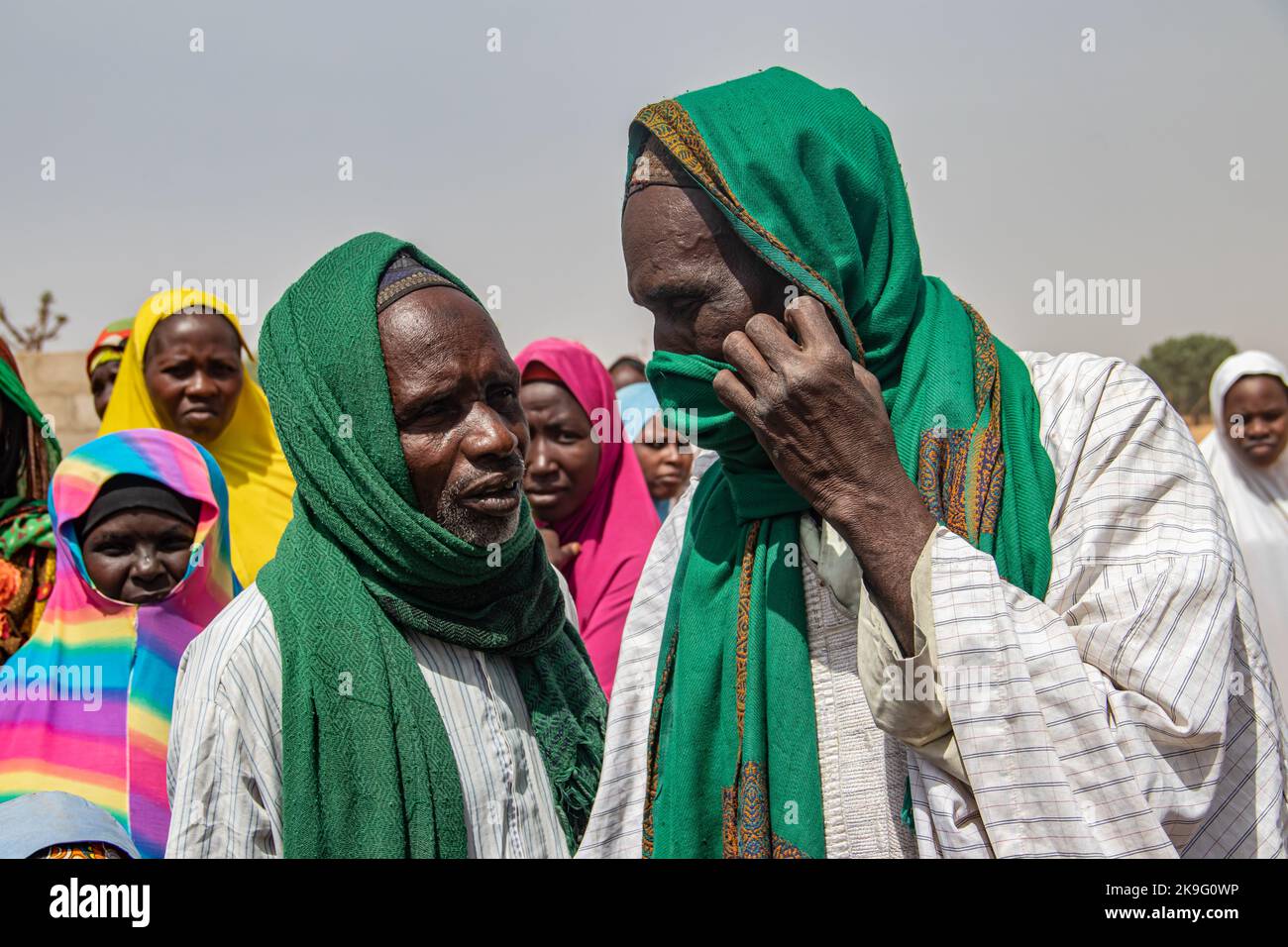 African tribes, Nigeria, Borno State, Maiduguri city. Members of Fulani ...