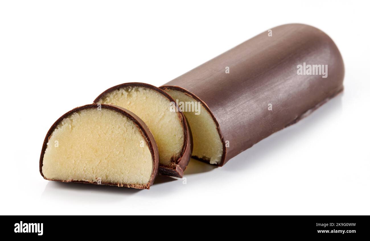 piece of marzipan isolated on white background Stock Photo - Alamy