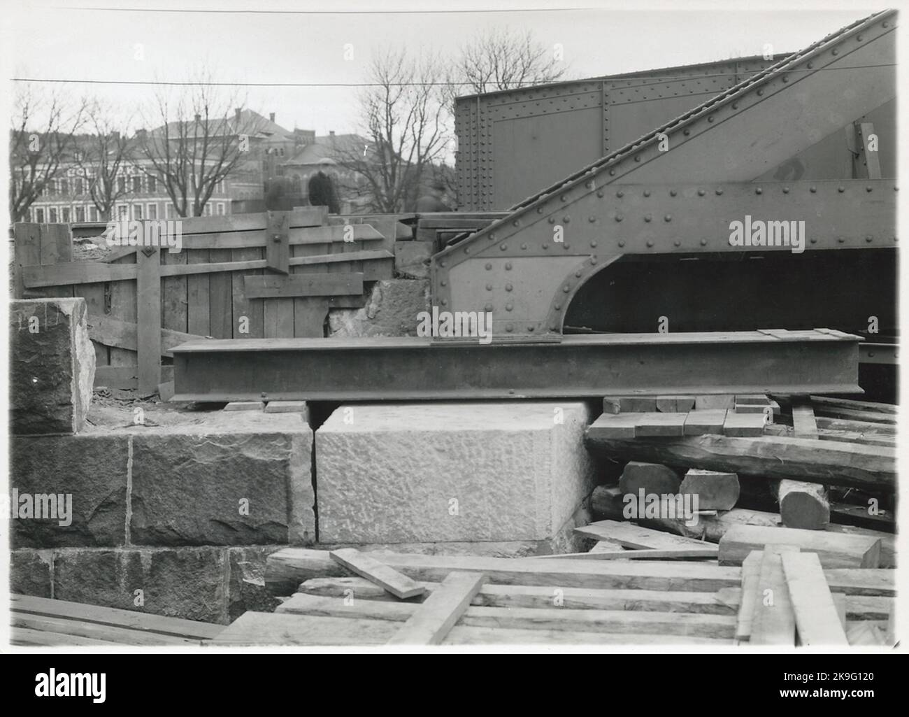 Bridge construction over Ätran Stock Photo - Alamy