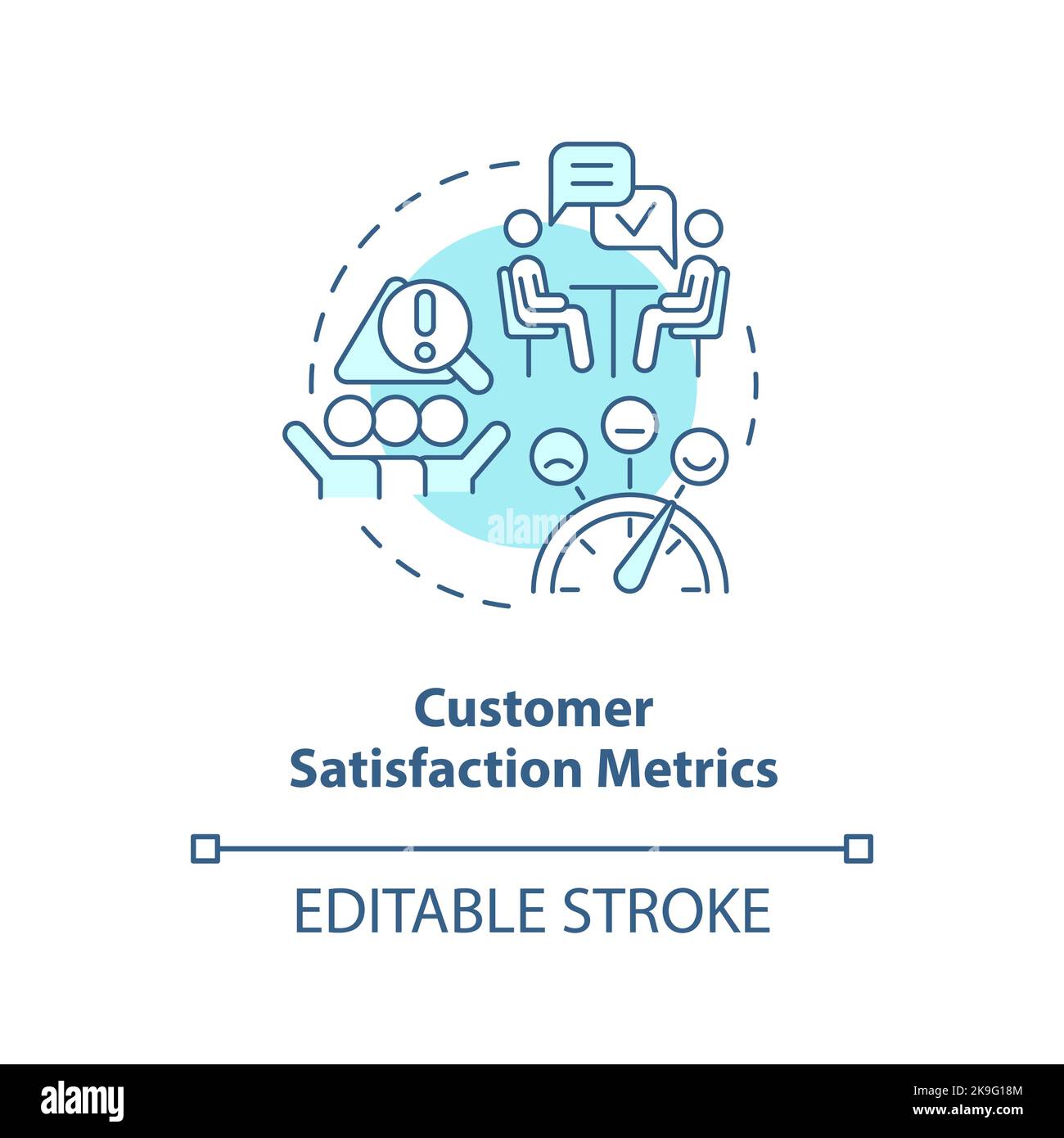 Customer satisfaction metrics turquoise concept icon Stock Vector Image & Art - Alamy