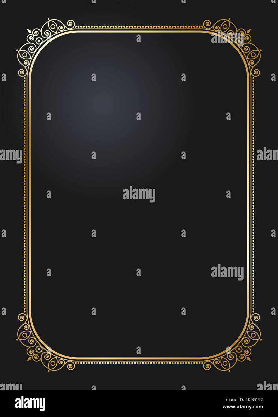 Elegant rectangular golden frame. Festive design. Gold border. Frames ...