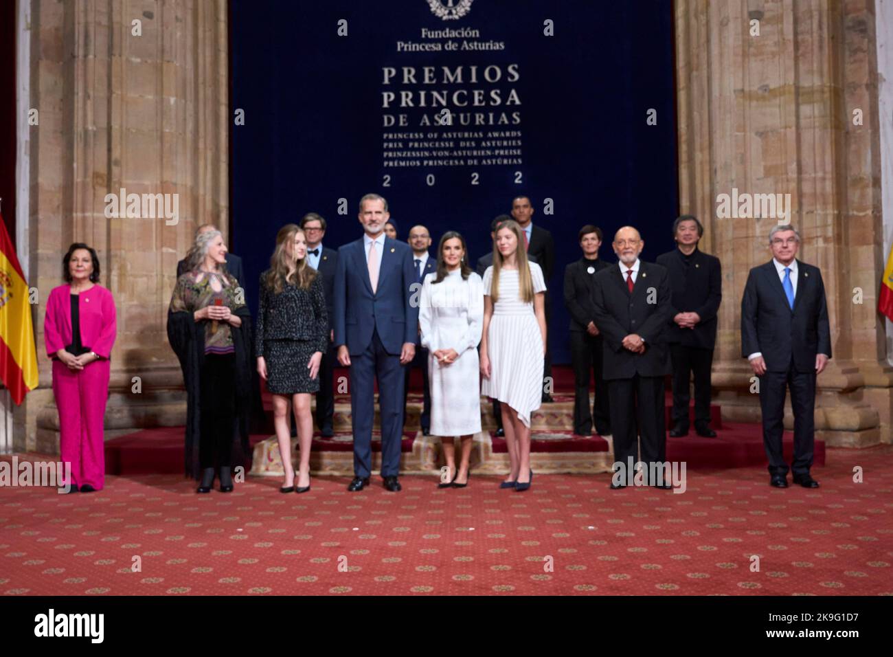 Oviedo, Asturias, Spain. 28th Oct, 2022. King Felipe VI of Spain, Queen ...