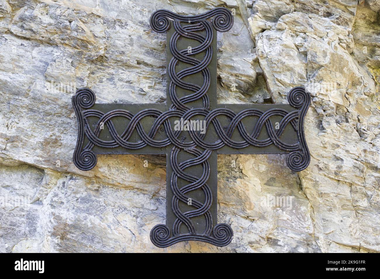 The Cross of the Oratory in the Saint Michael’s Cavern, the cave where ...