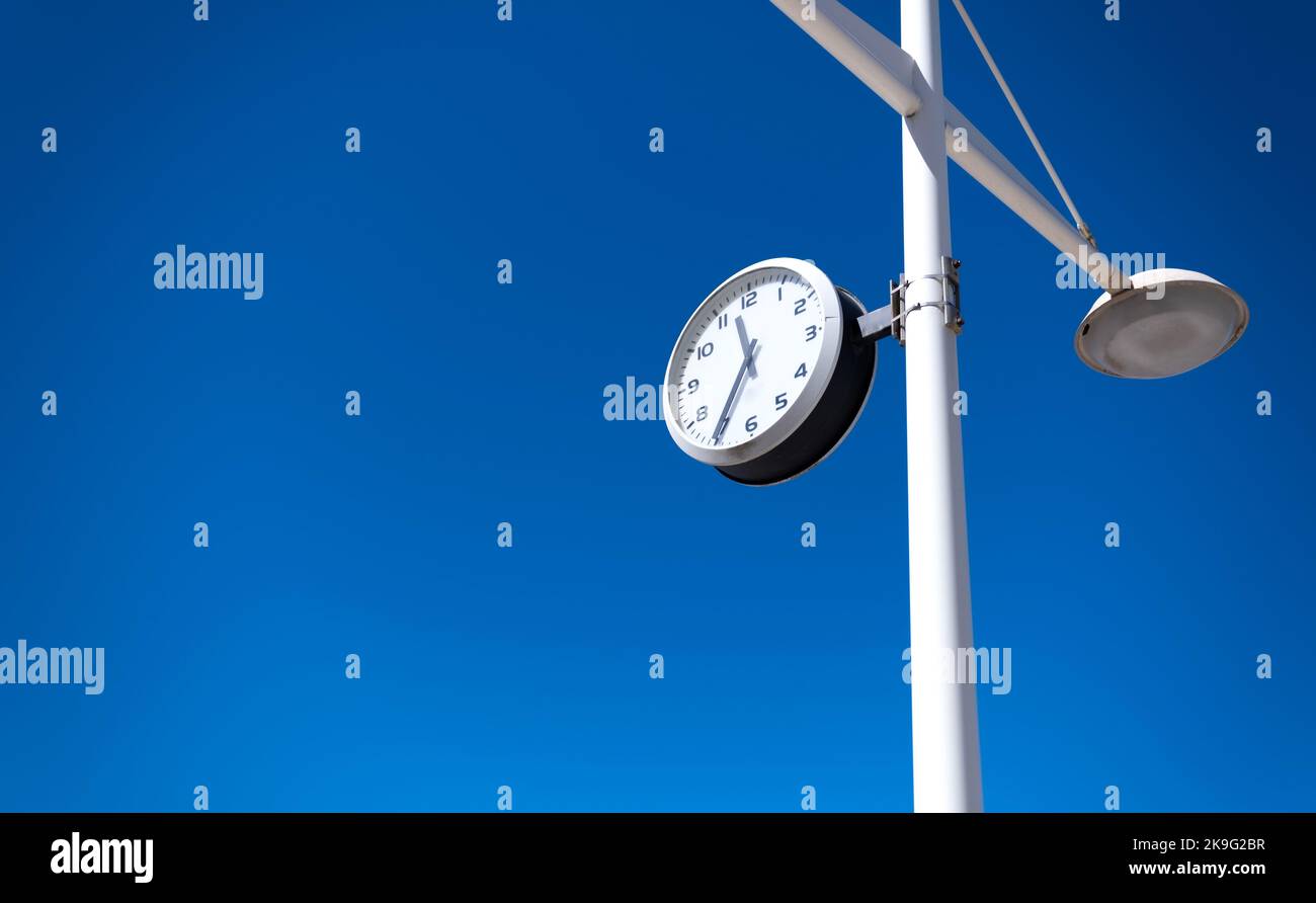 Outdoor clock construction Stock Photo - Alamy