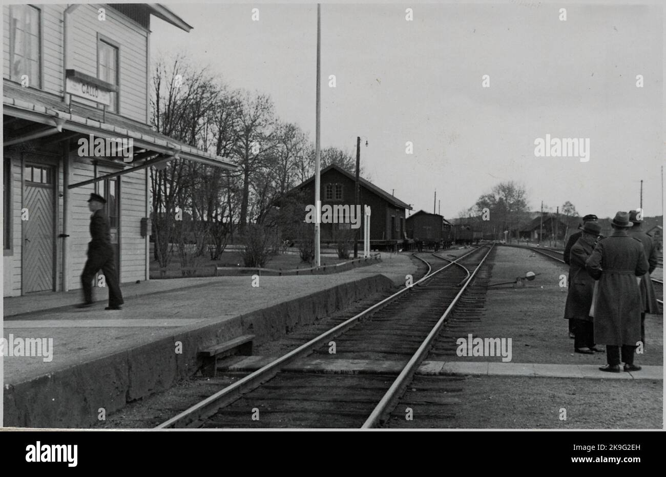 Before the electrification of Gällö station Stock Photo - Alamy