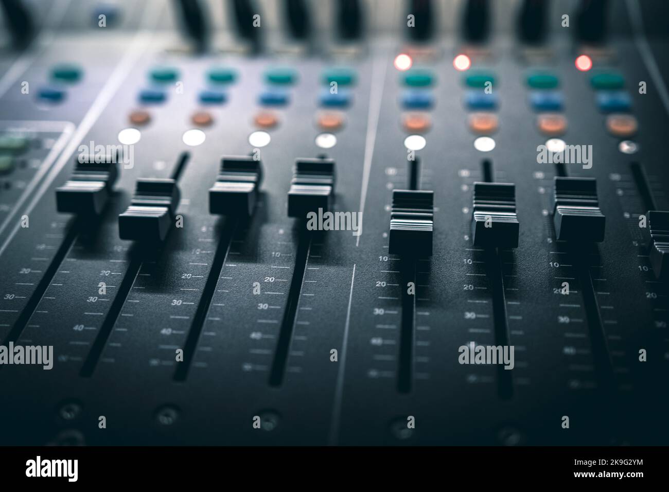 Sound control music mixer in record studio Stock Photo - Alamy