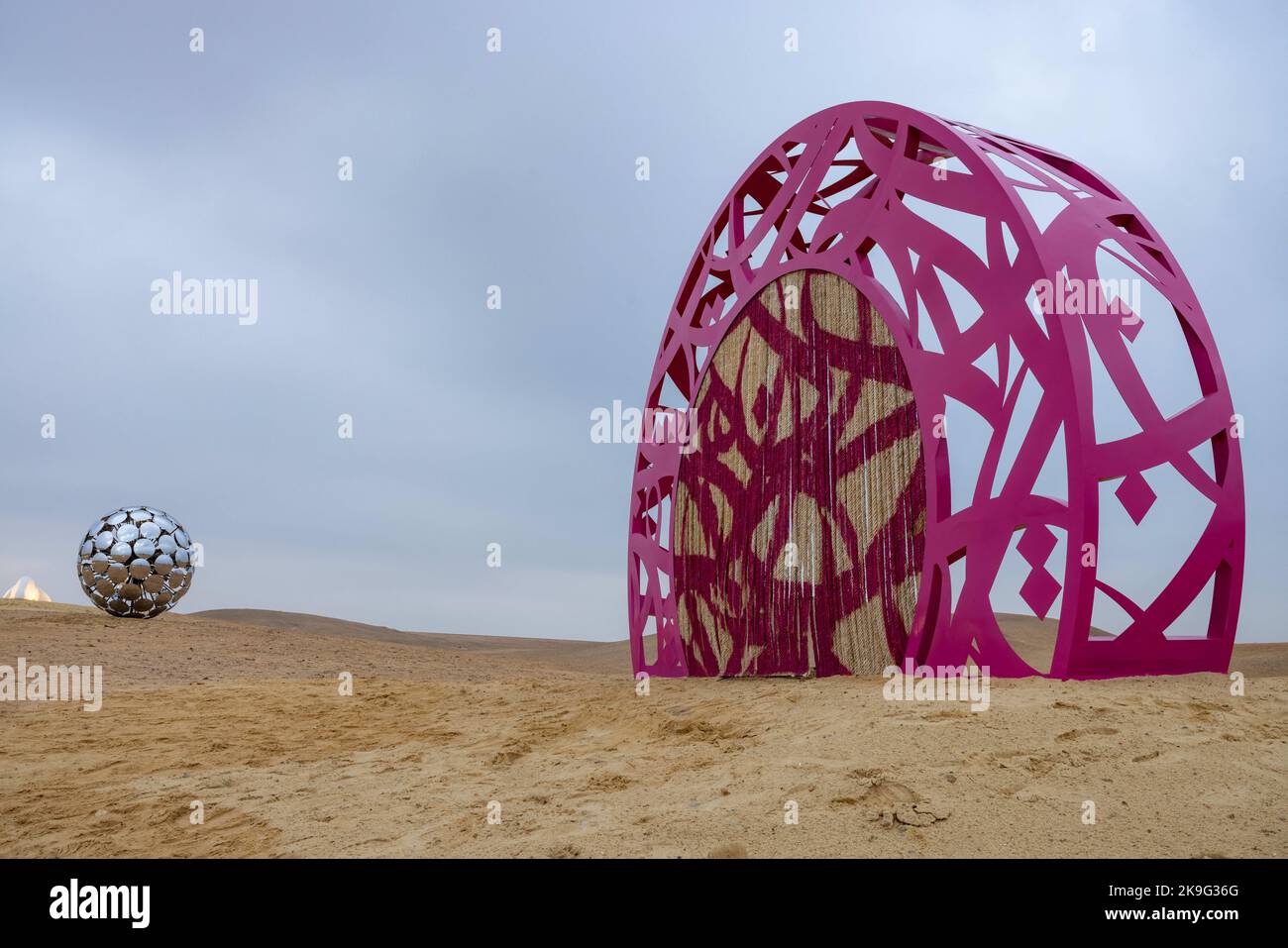 An installation by Tunisian-French artist eL Seed, entitled ‘Secrets of ...