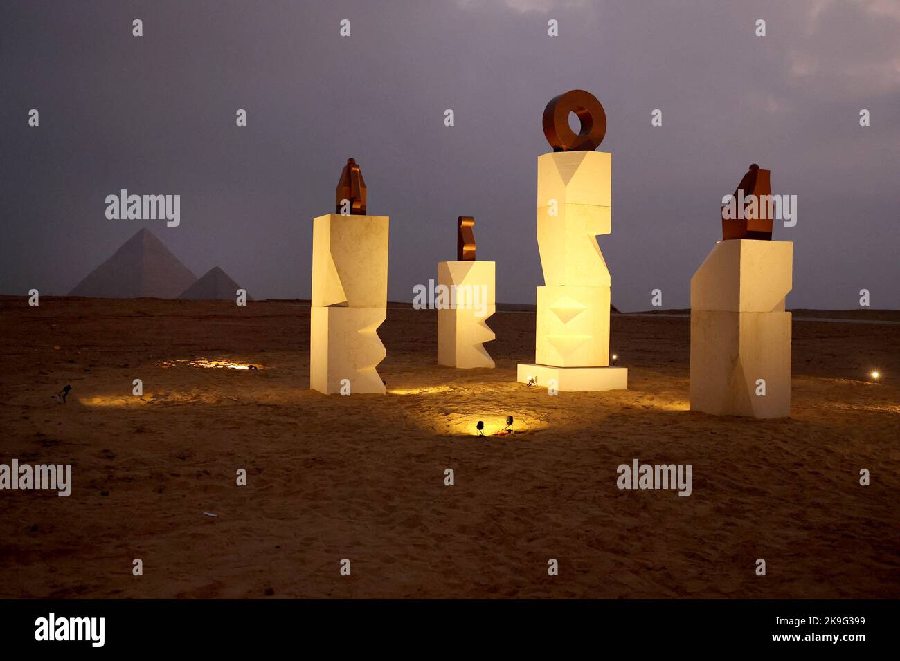 Installation entitled ‘Pantheon of Deities’, by Egyptian artist Therese ...