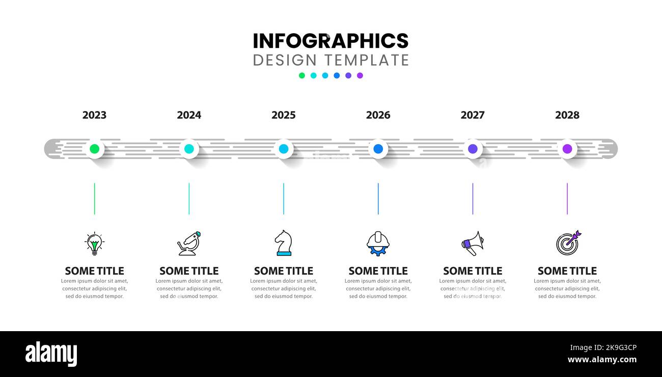 Infographic template with icons and 6 options or steps. Abstract ...
