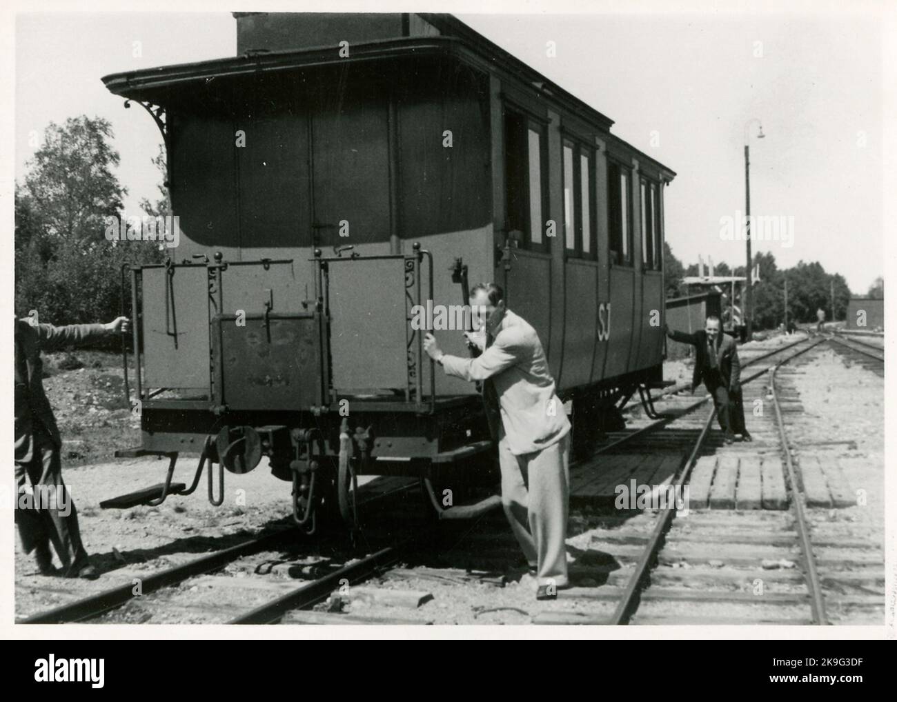 State Railways, SJ Cars. In the trolley, a measuring instrument of the ...