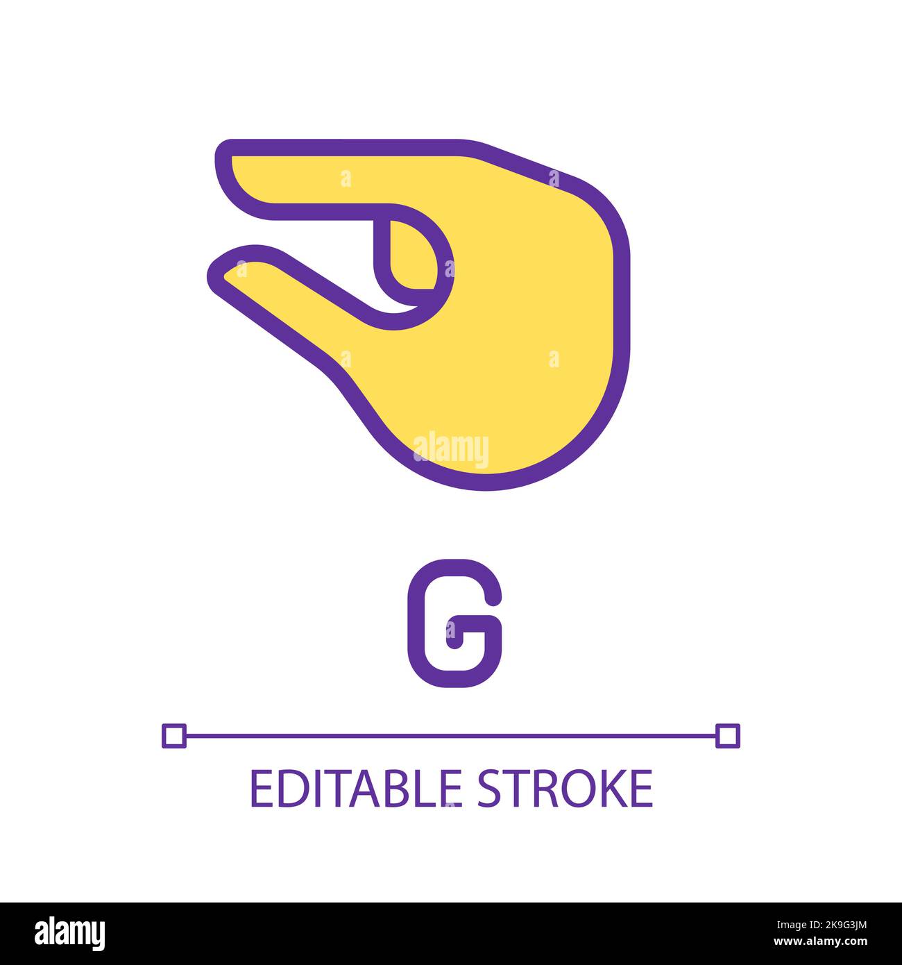 Asl sign language for the word see Stock Vector Images - Alamy