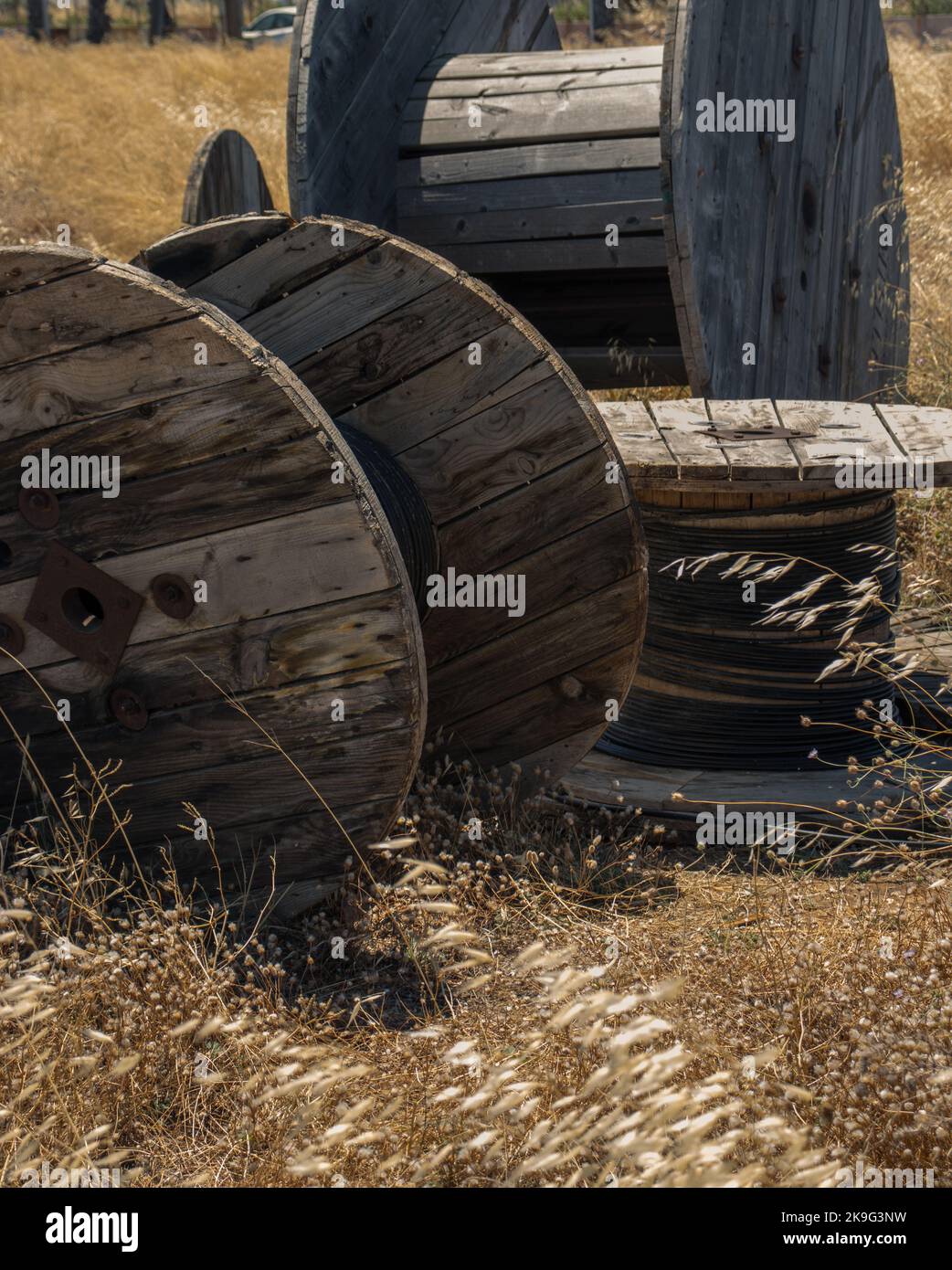 Cable reels hi-res stock photography and images - Alamy