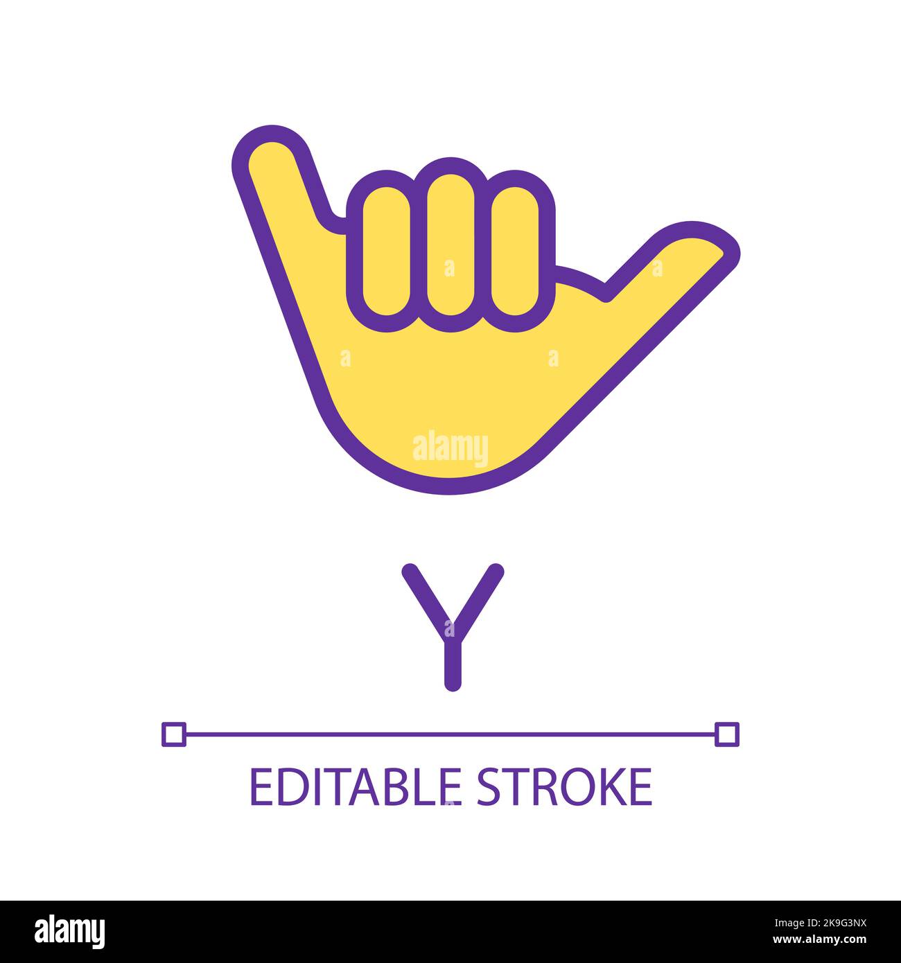 Asl sign language for the word see Stock Vector Images - Alamy