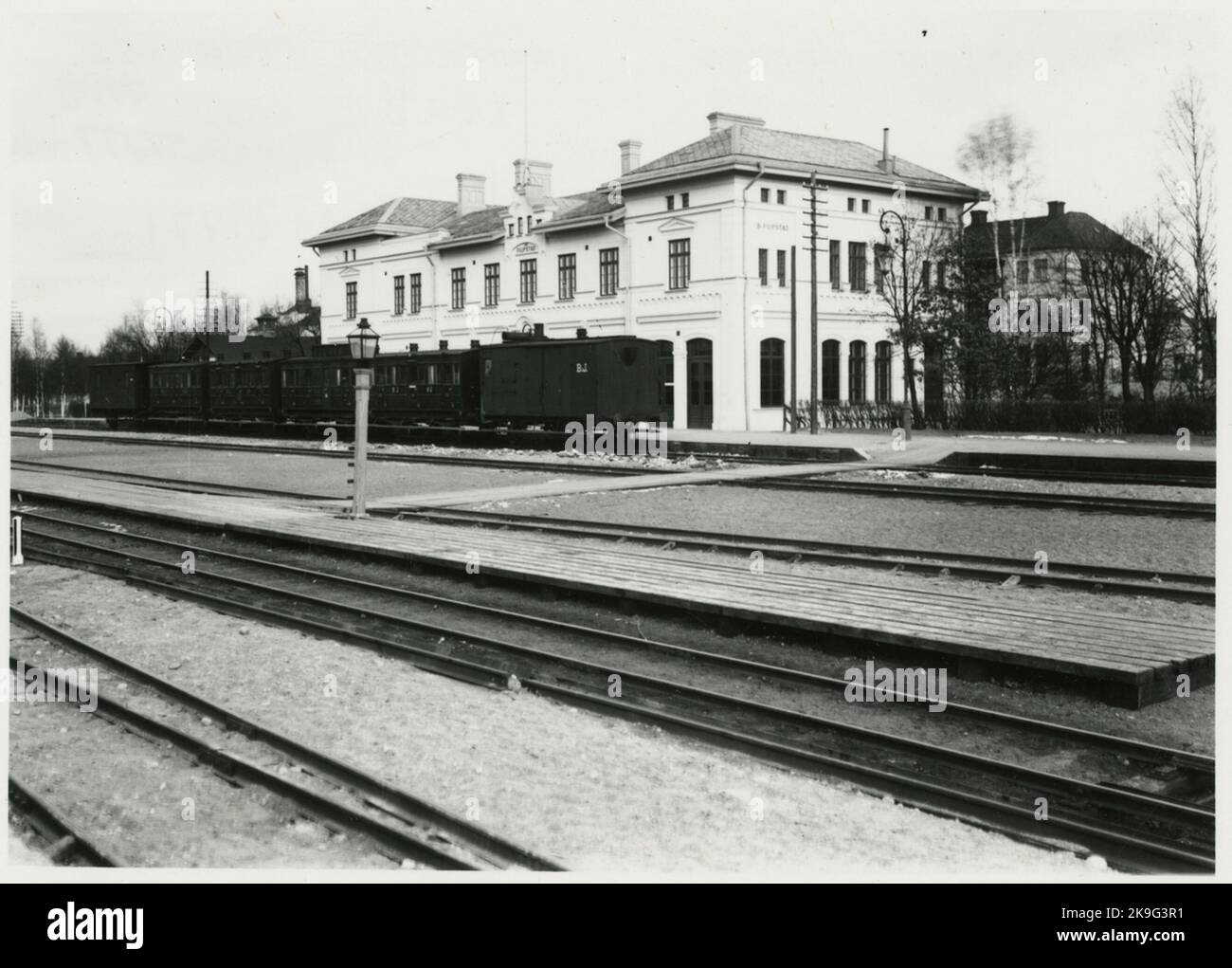 Filipstad station. Cars BJ 93 Stock Photo - Alamy