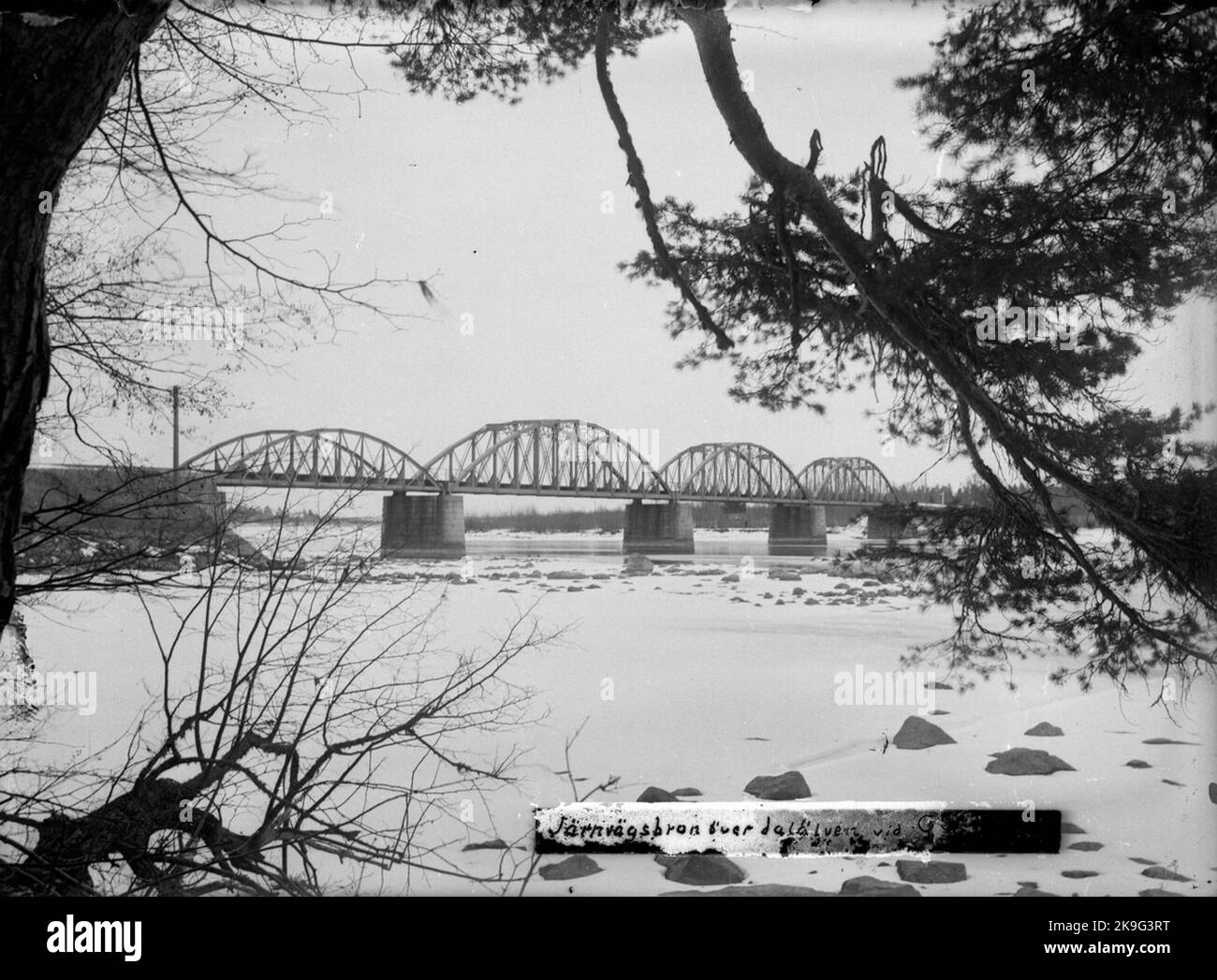 The bridge over the Dalälven Stock Photo - Alamy
