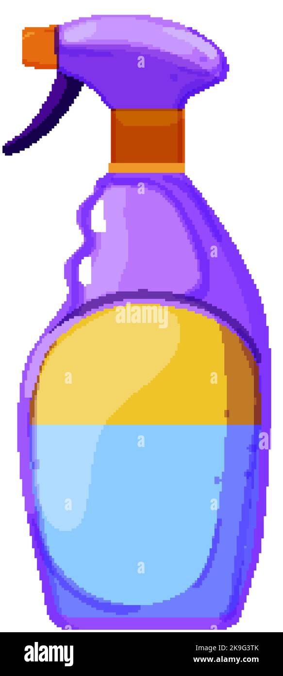 bottle bathroom cleaner cartoon vector illustration Stock Vector Image ...