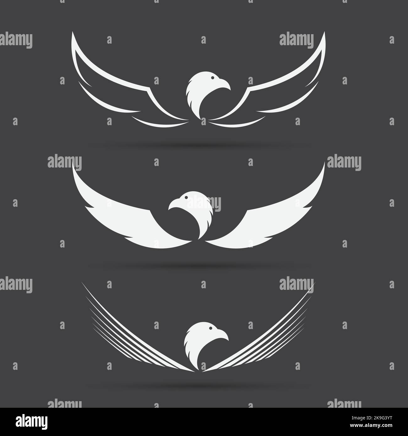 Vector image of an eagle design on black background, Eagle logo for ...