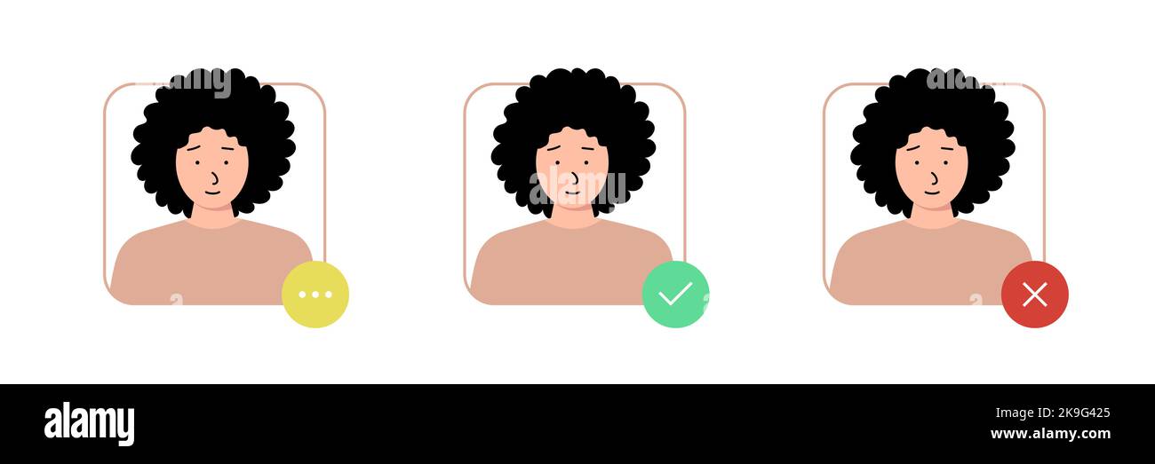 Girl is going through an ID check. Set of pictures with the ...