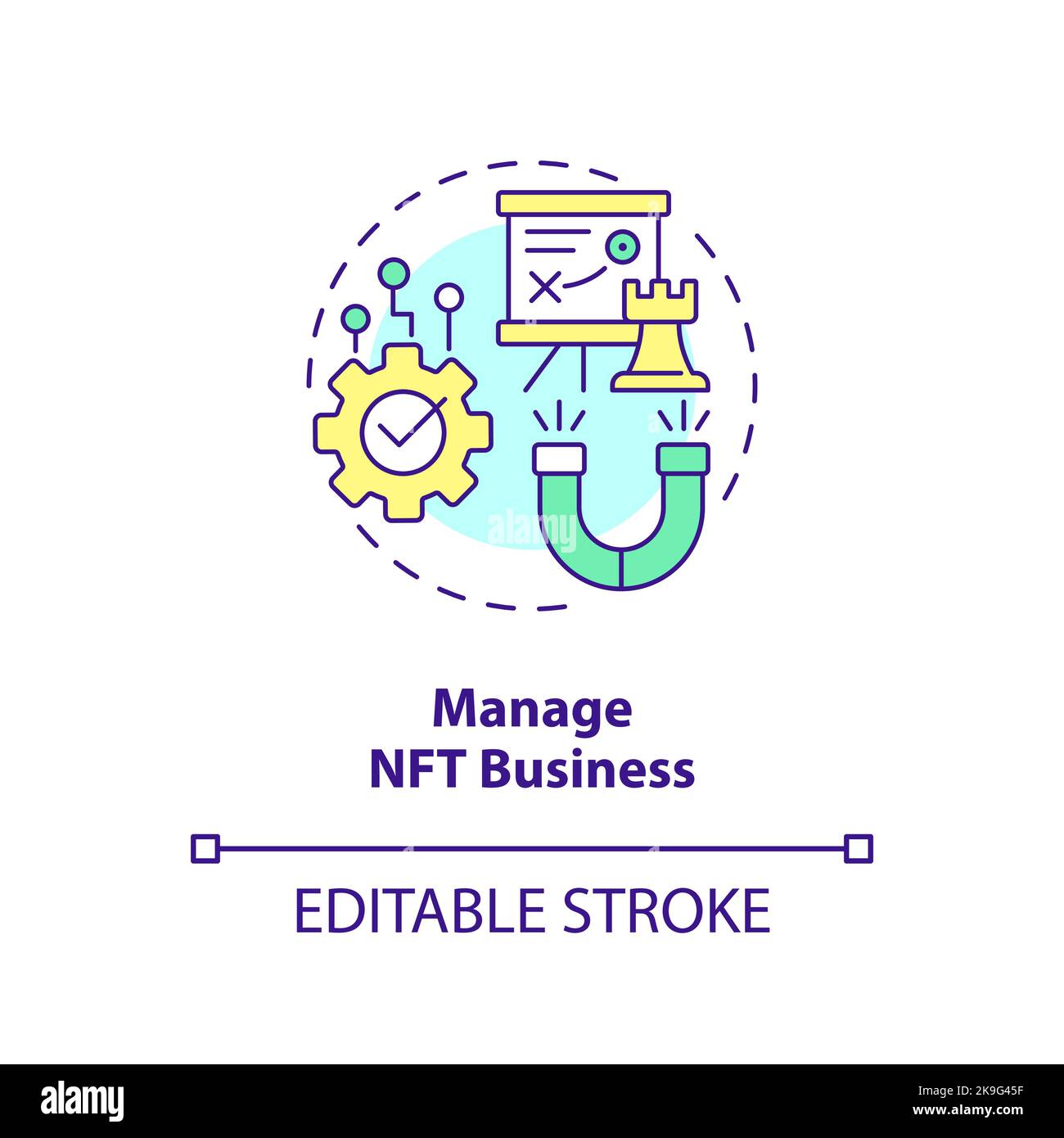 Manage NFT business concept icon Stock Vector Image & Art - Alamy