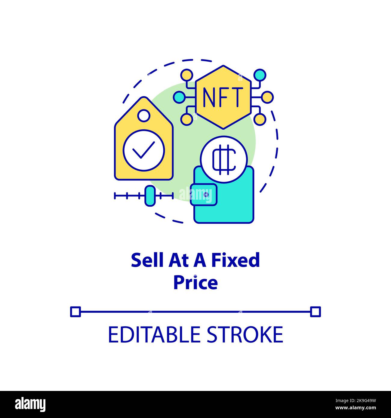 Sell at fixed price concept icon Stock Vector Image & Art - Alamy