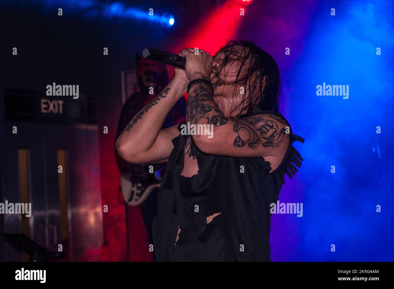 The Filipino band, Band@Work, plays a Halloween show at The Hard Rock ...