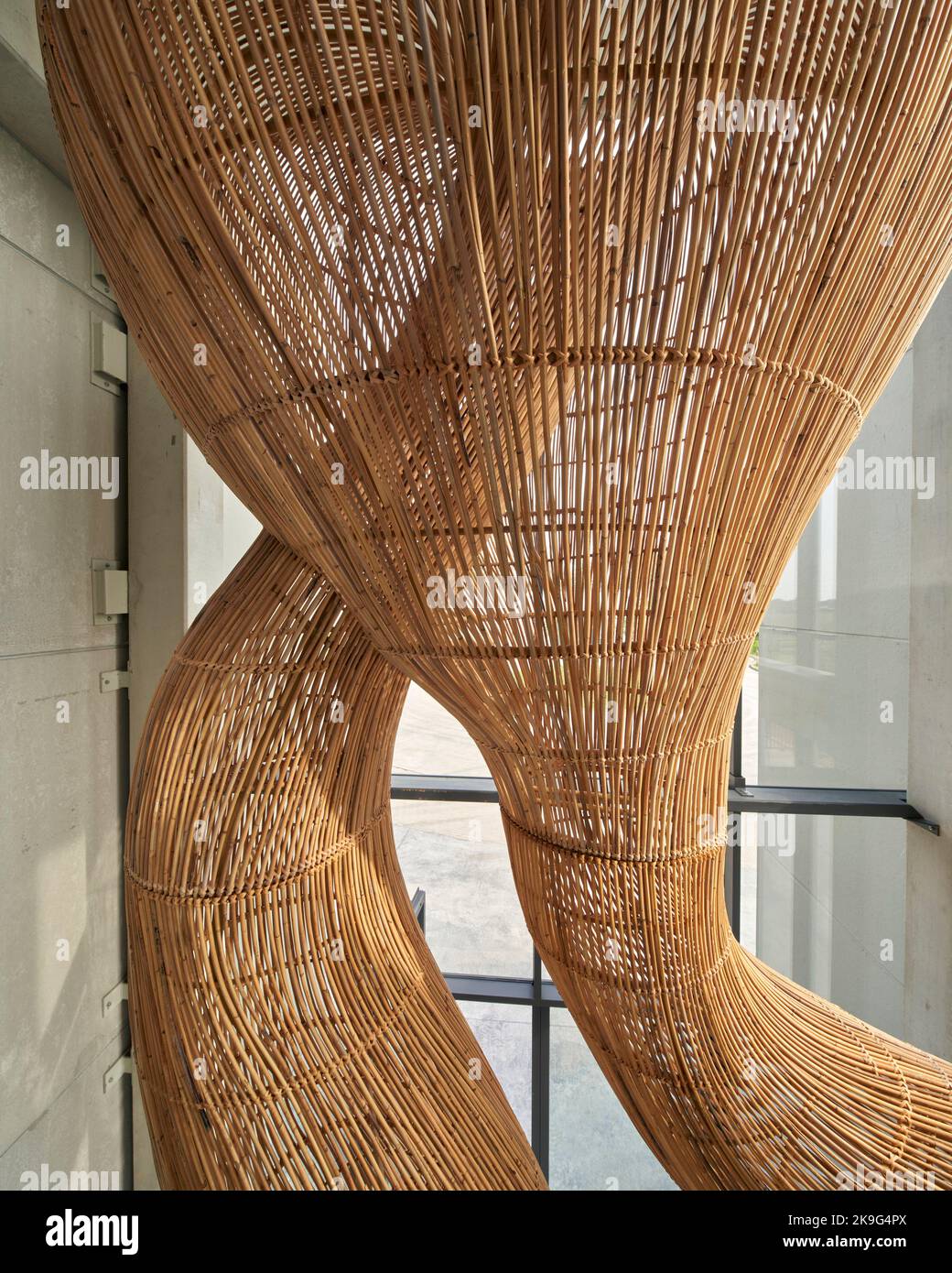 Curvaceous Rattan installation. Ice Ball Factory, Waregem, Belgium ...