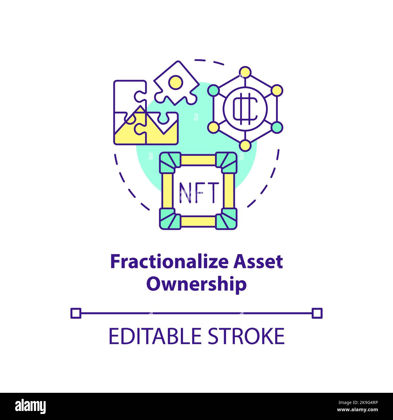 Fractionalize asset ownership concept icon Stock Vector Image & Art - Alamy