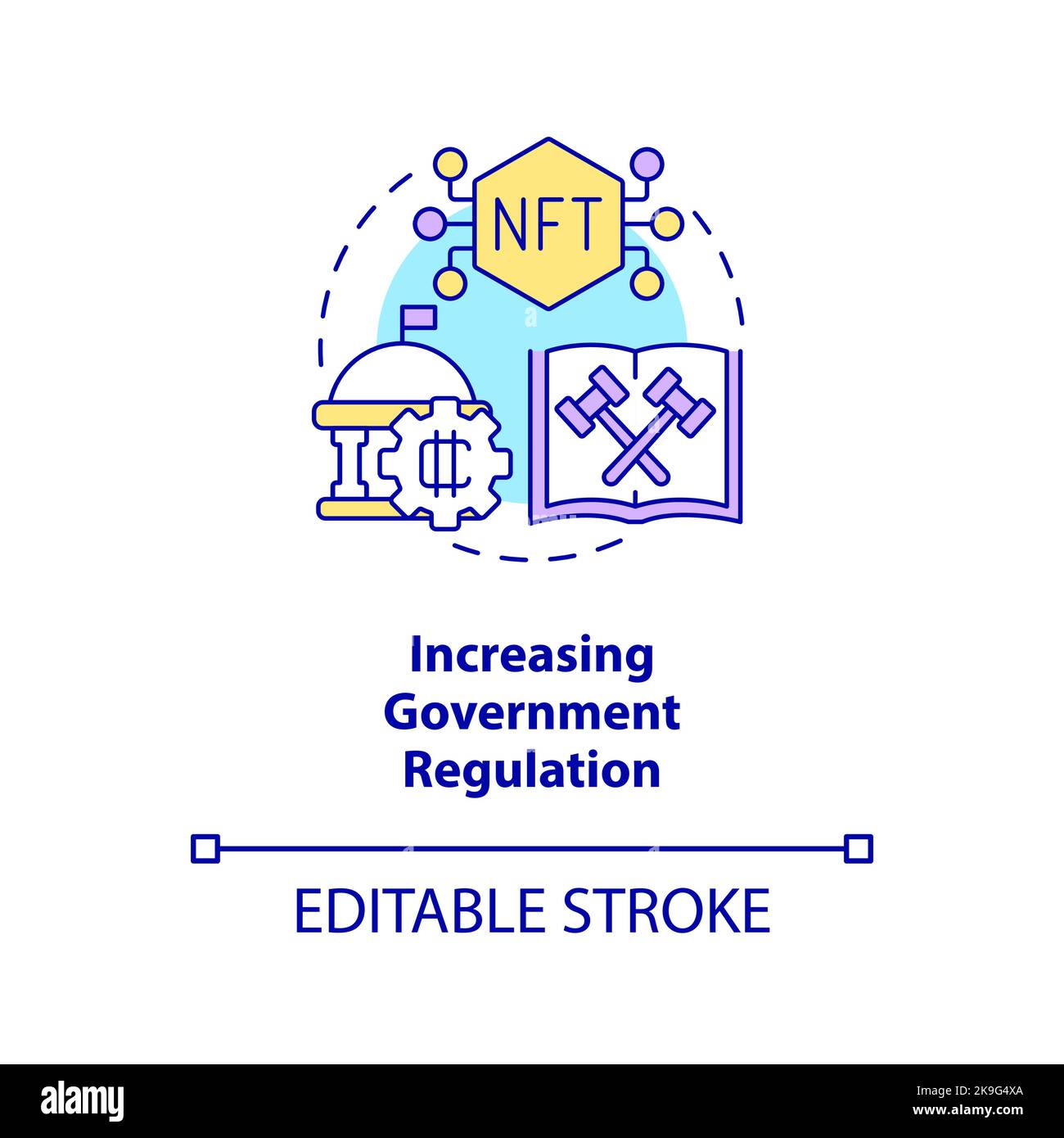 Increasing government regulation concept icon Stock Vector Image & Art ...