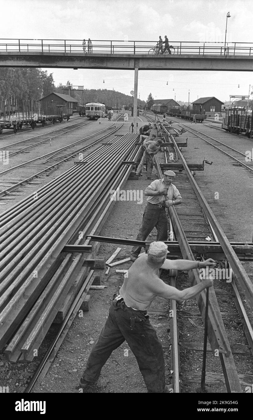 Track work. Rail Stock Photo - Alamy