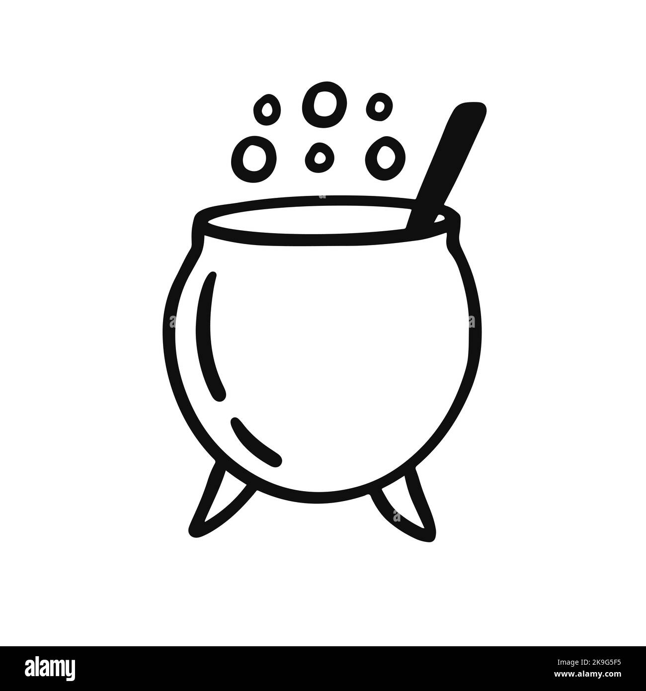Witch cauldron pot outline hi-res stock photography and images - Alamy