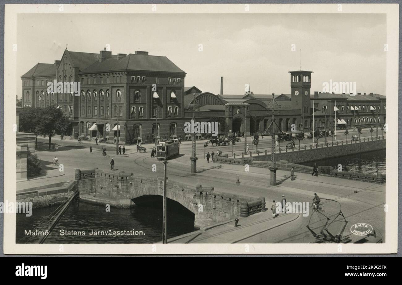 View of Malmö Central Station Stock Photo - Alamy