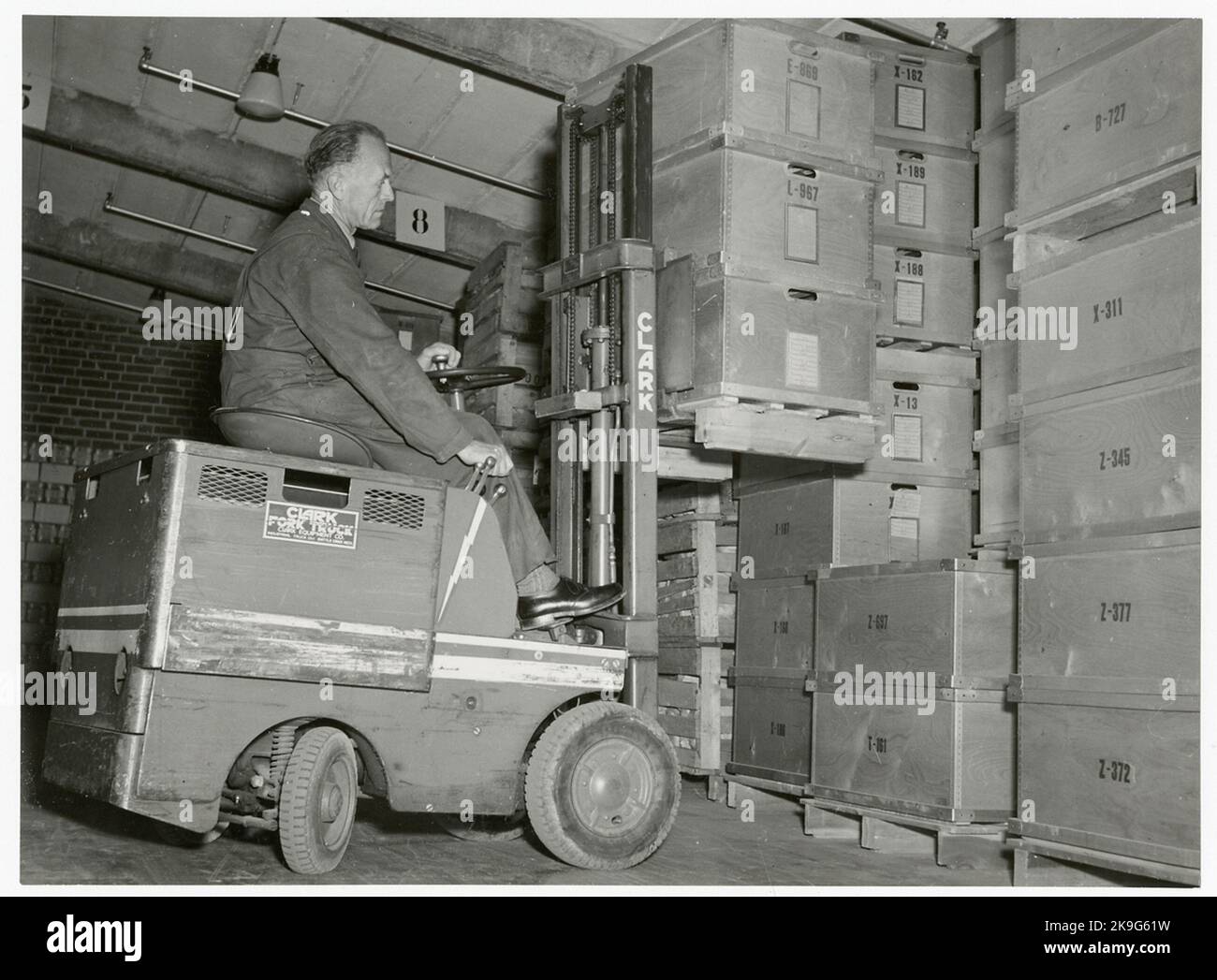 Freight handling with Truck, Clark in Åkerholmska Magasinet, Hammarby ...