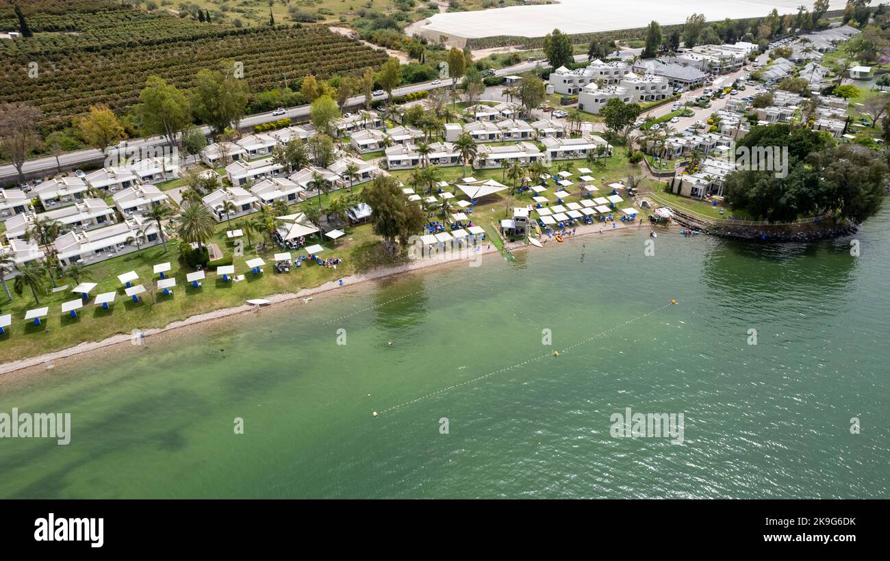 Sea of Galilee and Ein Gav Resort Stock Photo - Alamy
