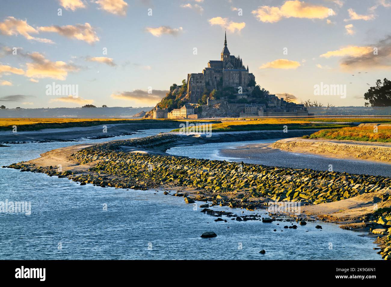 Mont Saint Michel Normandy France at dusk Stock Photo - Alamy