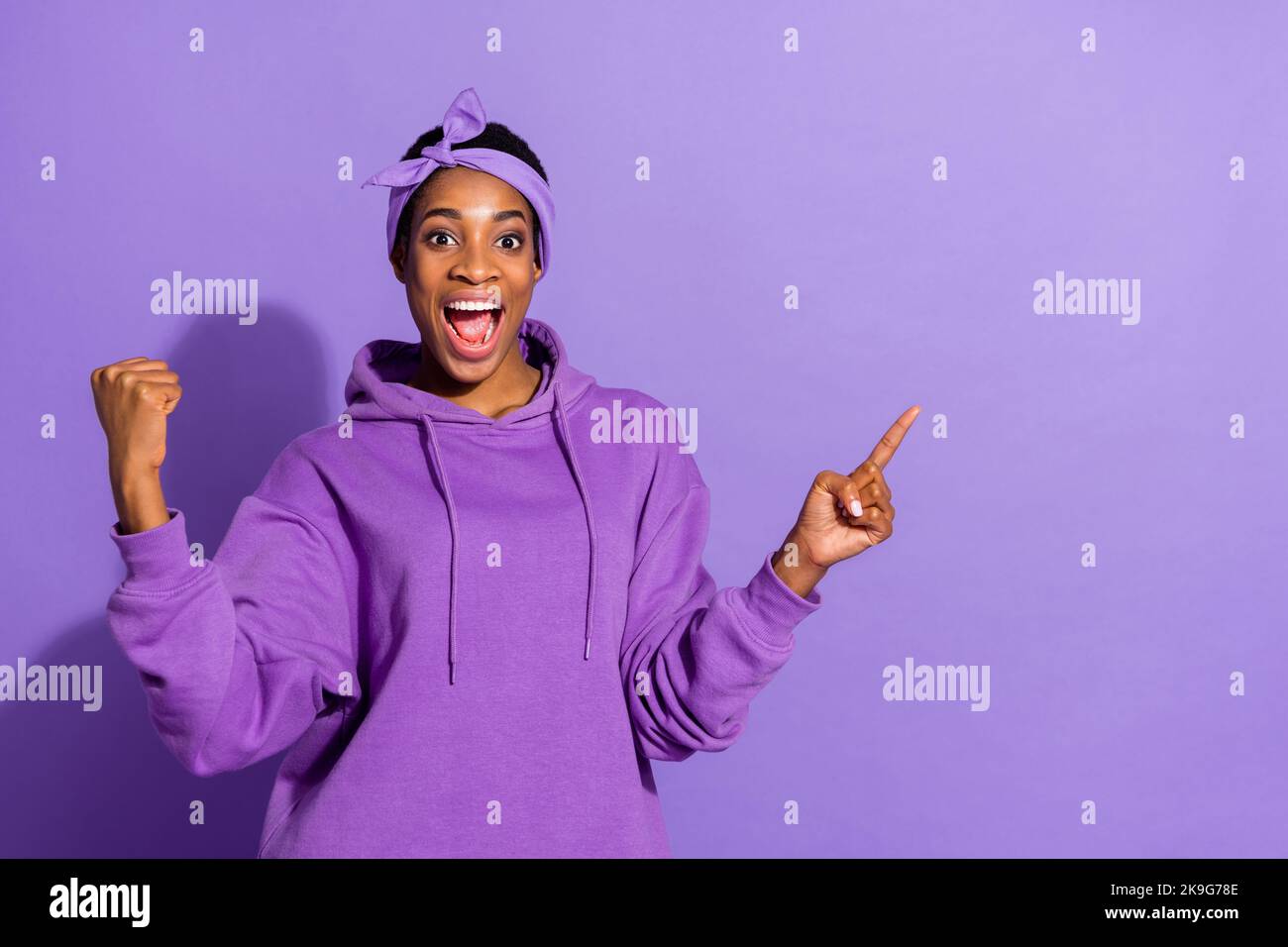 Photo of transgender direct empty space rejoice win wear headband ...