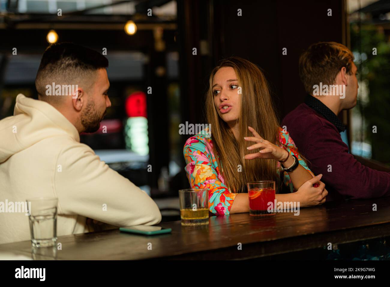 Amaziong and beautiful couple are having a deep conversation Stock ...