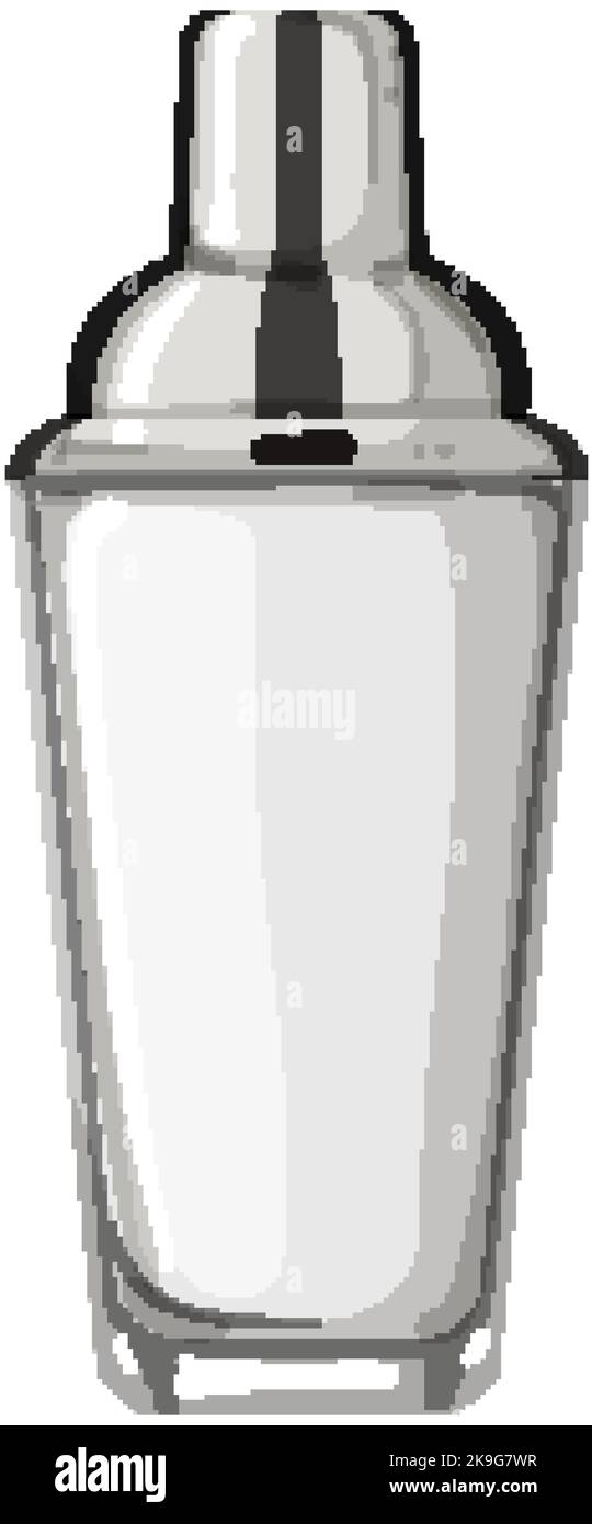 glass cocktail shaker cartoon vector illustration Stock Vector Image ...