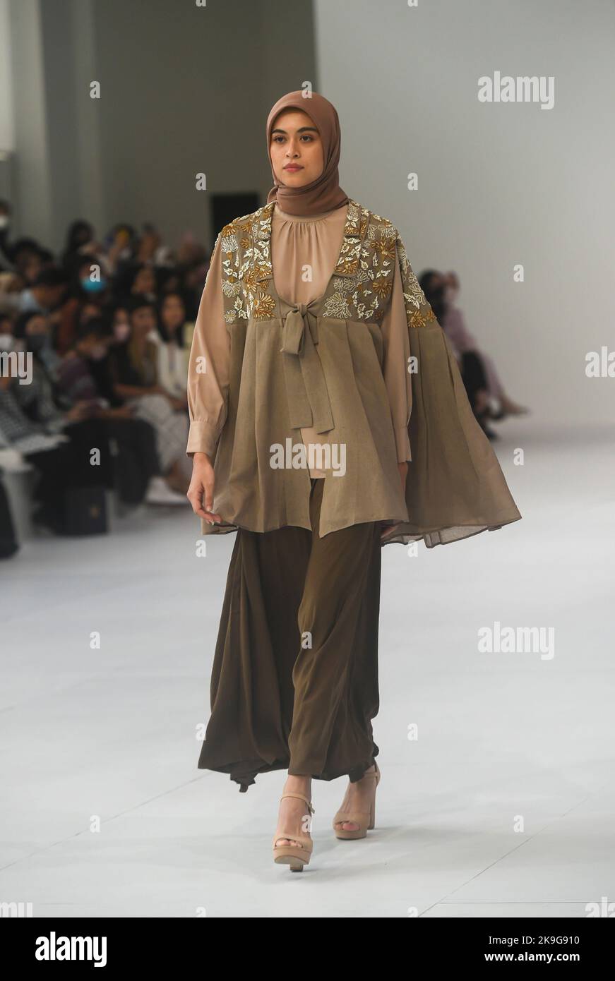Jakarta, Indonesia. 28th Oct, 2022. A model presents a creation by ...